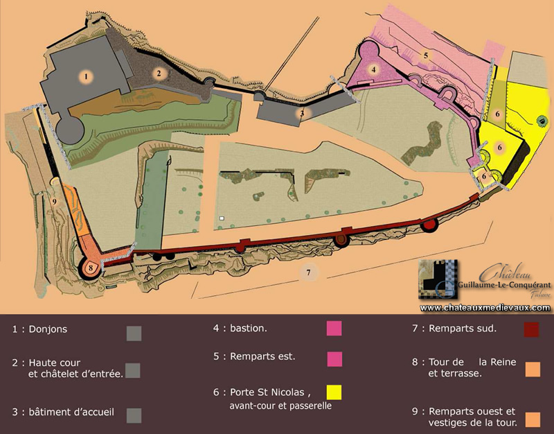 Château de FALAISE et son donjon, photos et histoire